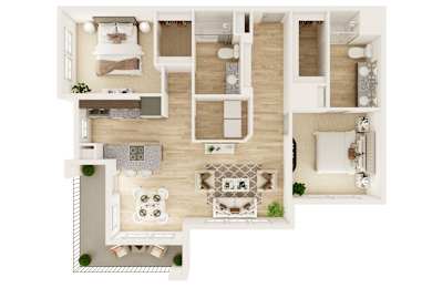 Floor Plans of Dalton Austin Residences in Pflugerville, TX